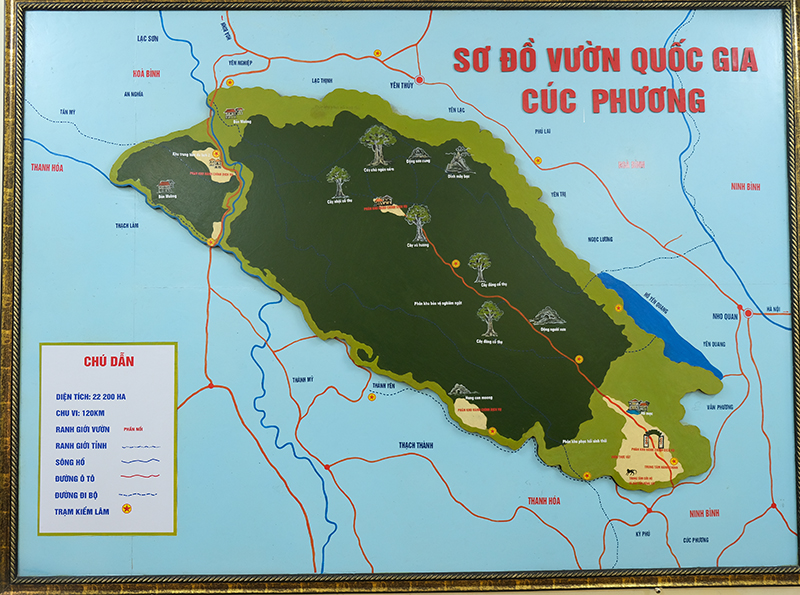 Cuc Phuong national park travel map: Google tour map of Park