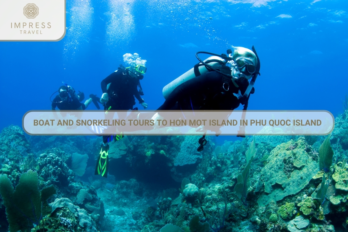 Boat Phu Quoc Island tours snorkel at Hon Mot Island