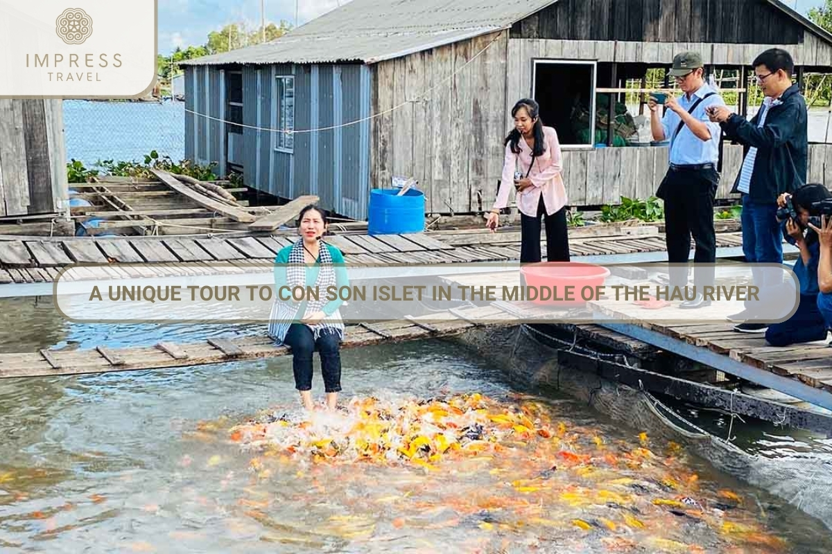 Unique Mekong tours visit Con Son Islet in Hau River
