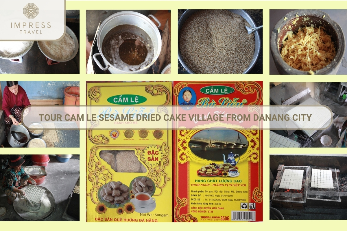 Tour Cam Le sesame dried cake village from Danang city