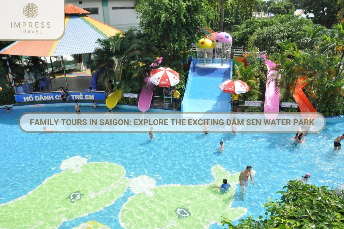 Family Ho Chi Minh City Tours visit Dam Sen Water Park