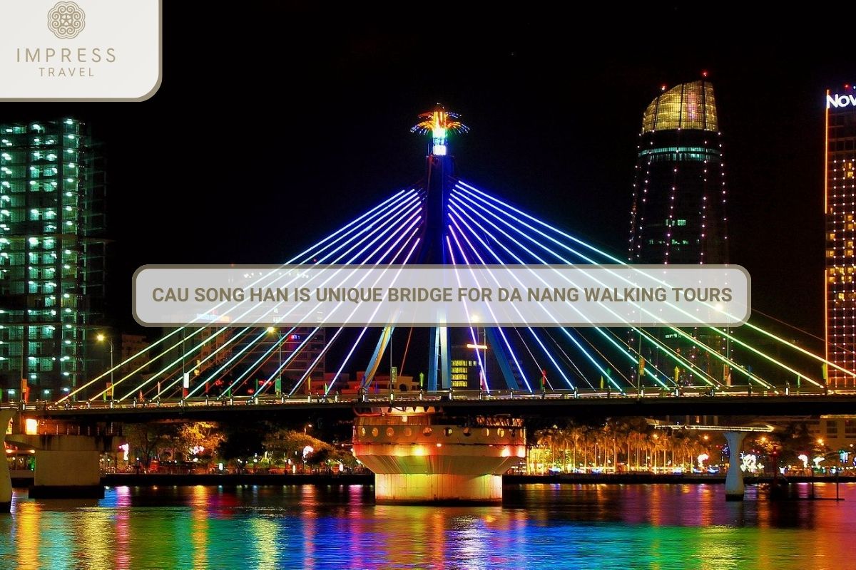 Unique Danang tours for walking to Song Han Bridge
