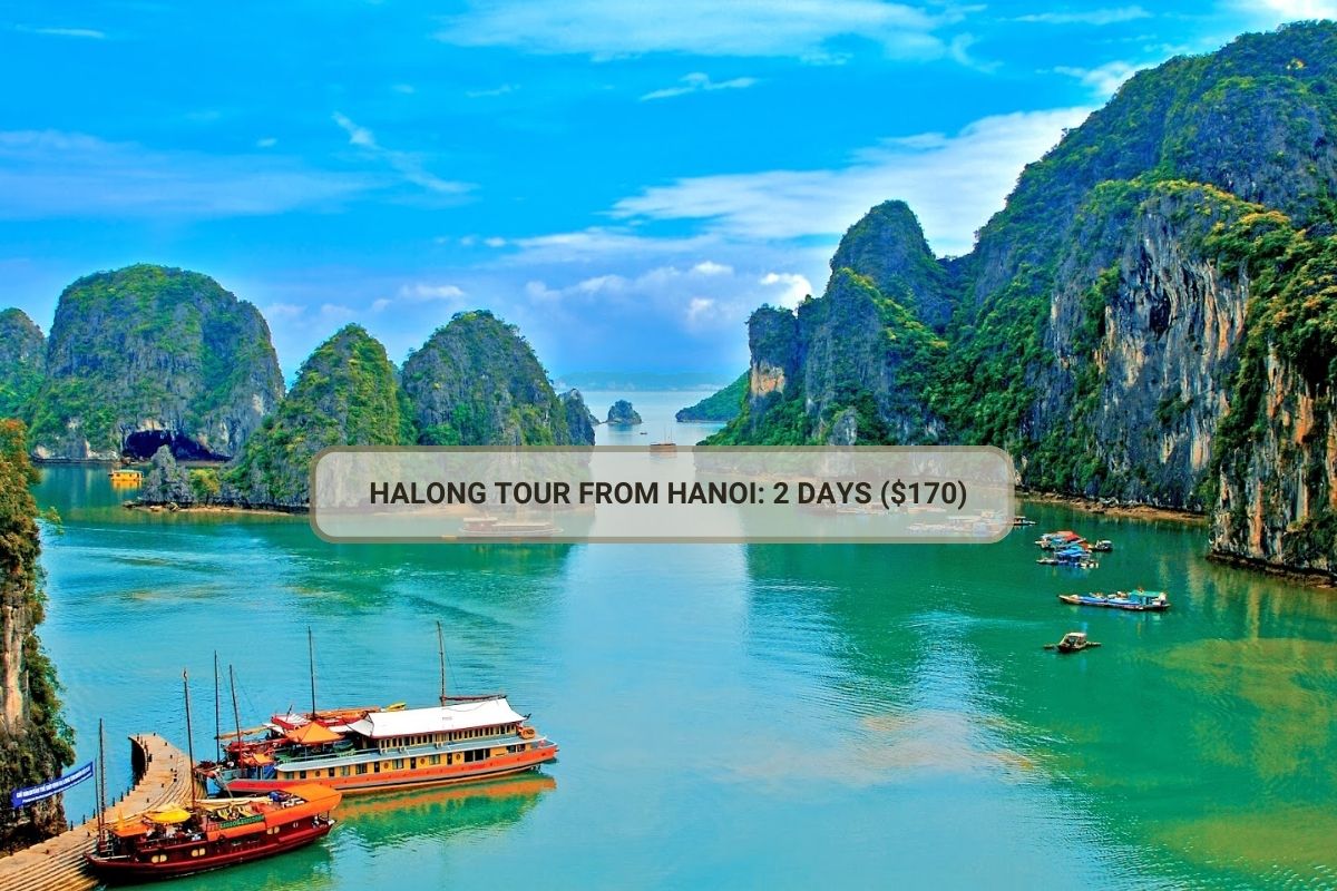 Halong tours from Hanoi: 2,3 days ($170)